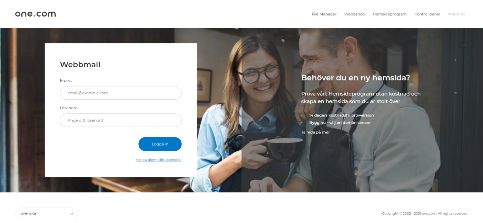 One.com - Stabilt webbhotell och mail från 19kr/månad